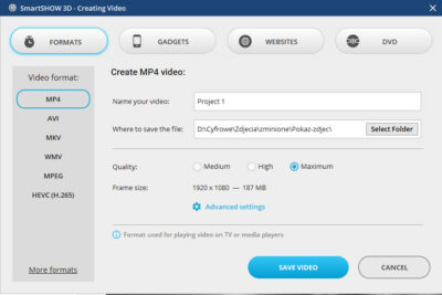 SmartSHOW 3D - program do prezentacji zdjęć